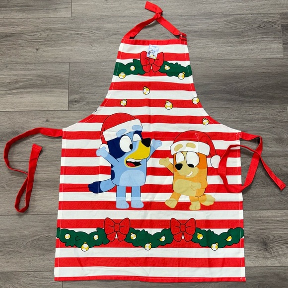 Bluey | Kitchen | New Adult Blueybingo Dogs Christmas Cooking Apron Red ...